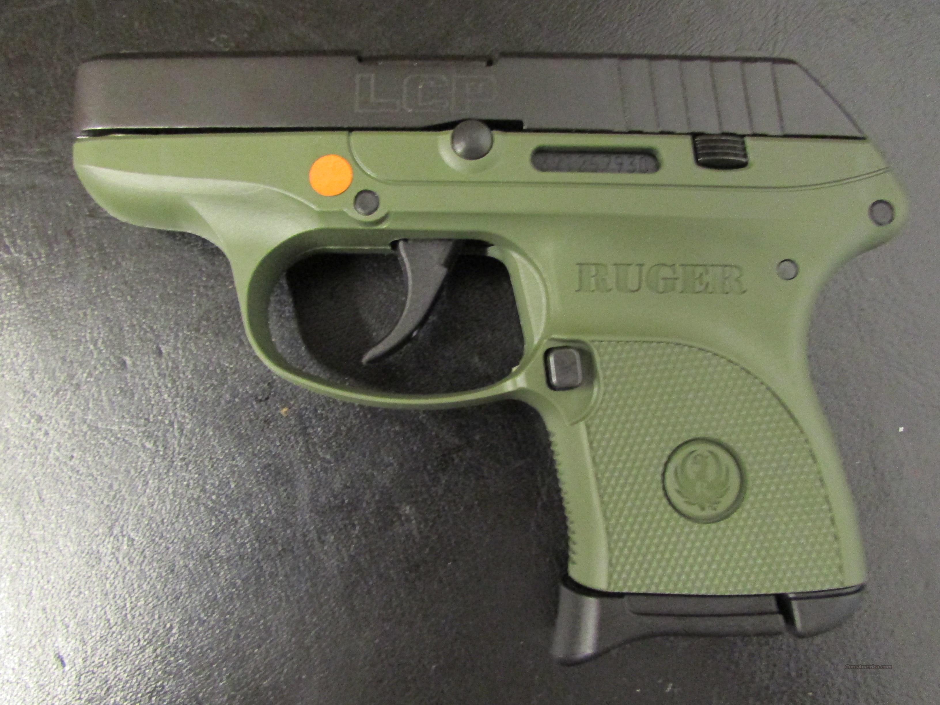 Dealer Exclusive Ruger LCP OD Green Frame .380 ... for sale