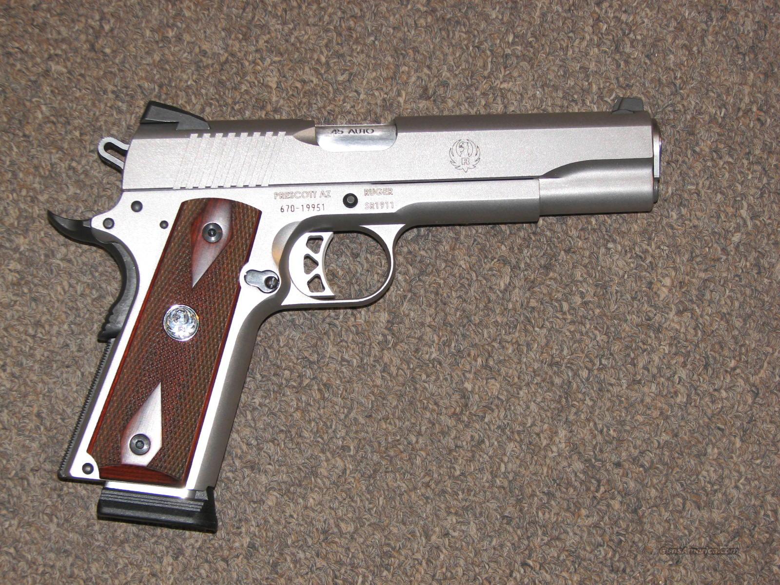 RUGER 1911 STAINLESS .45 ACP - NEW!... for sale at Gunsamerica.com ...