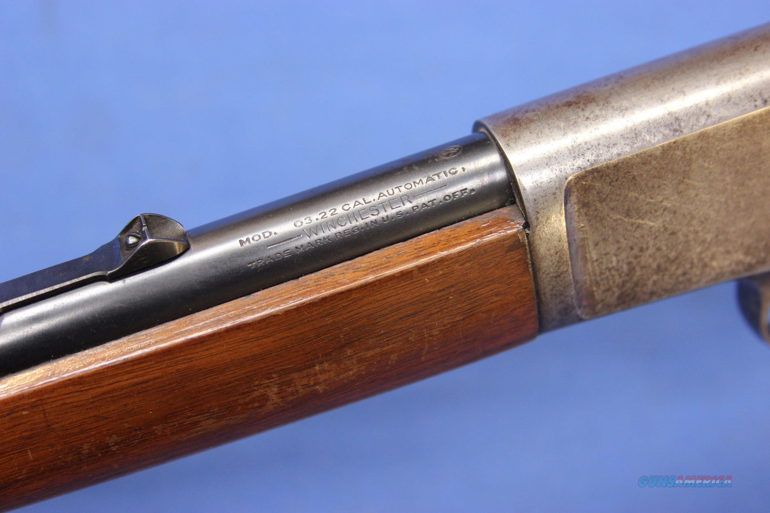 WINCHESTER MODEL 03 .22 AUTOMATIC 1... for sale at Gunsamerica.com ...