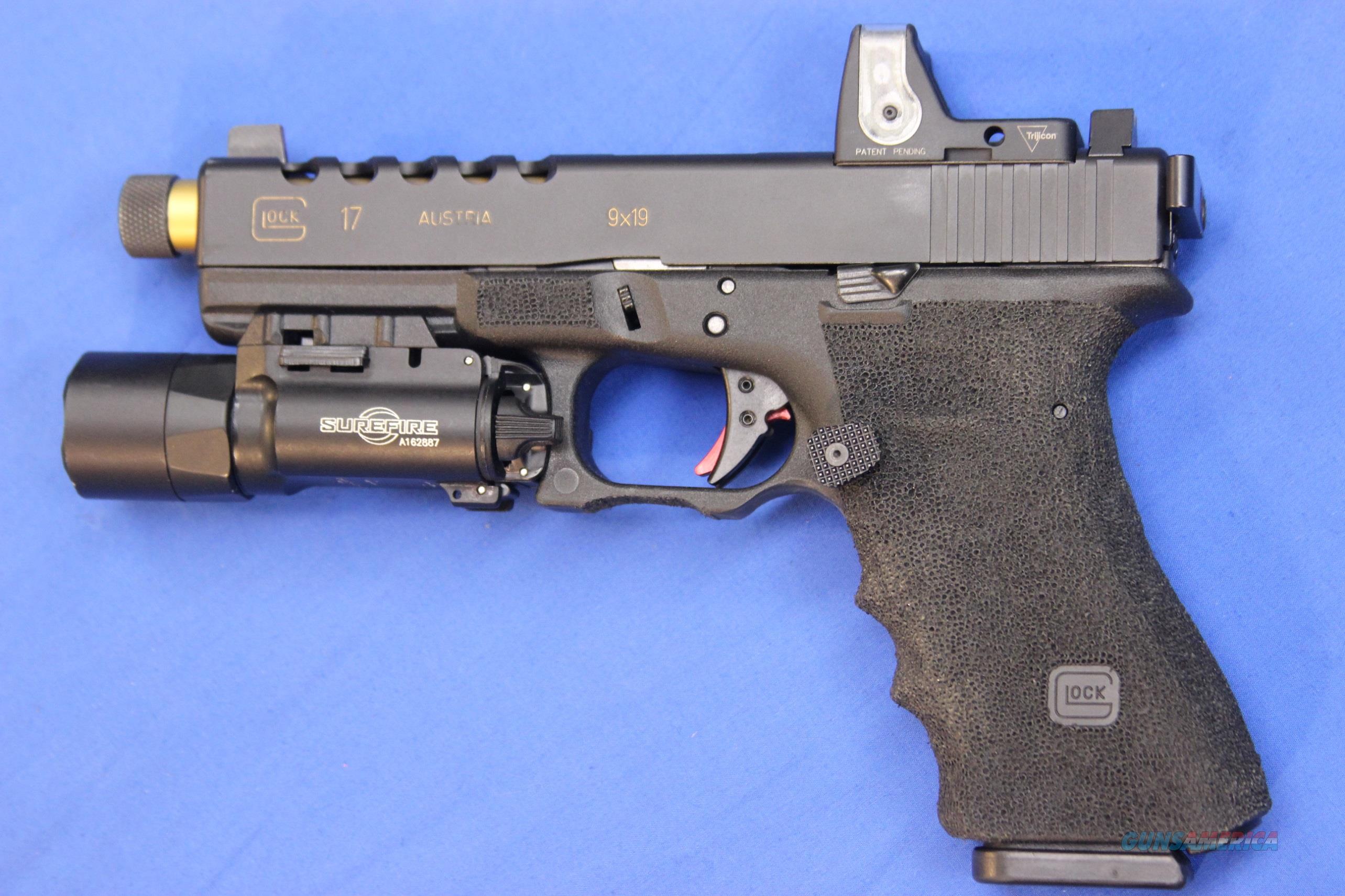 GLOCK 17 9x19 CUSTOM w/ 4 MAGS, TRI... for sale at Gunsamerica.com ...