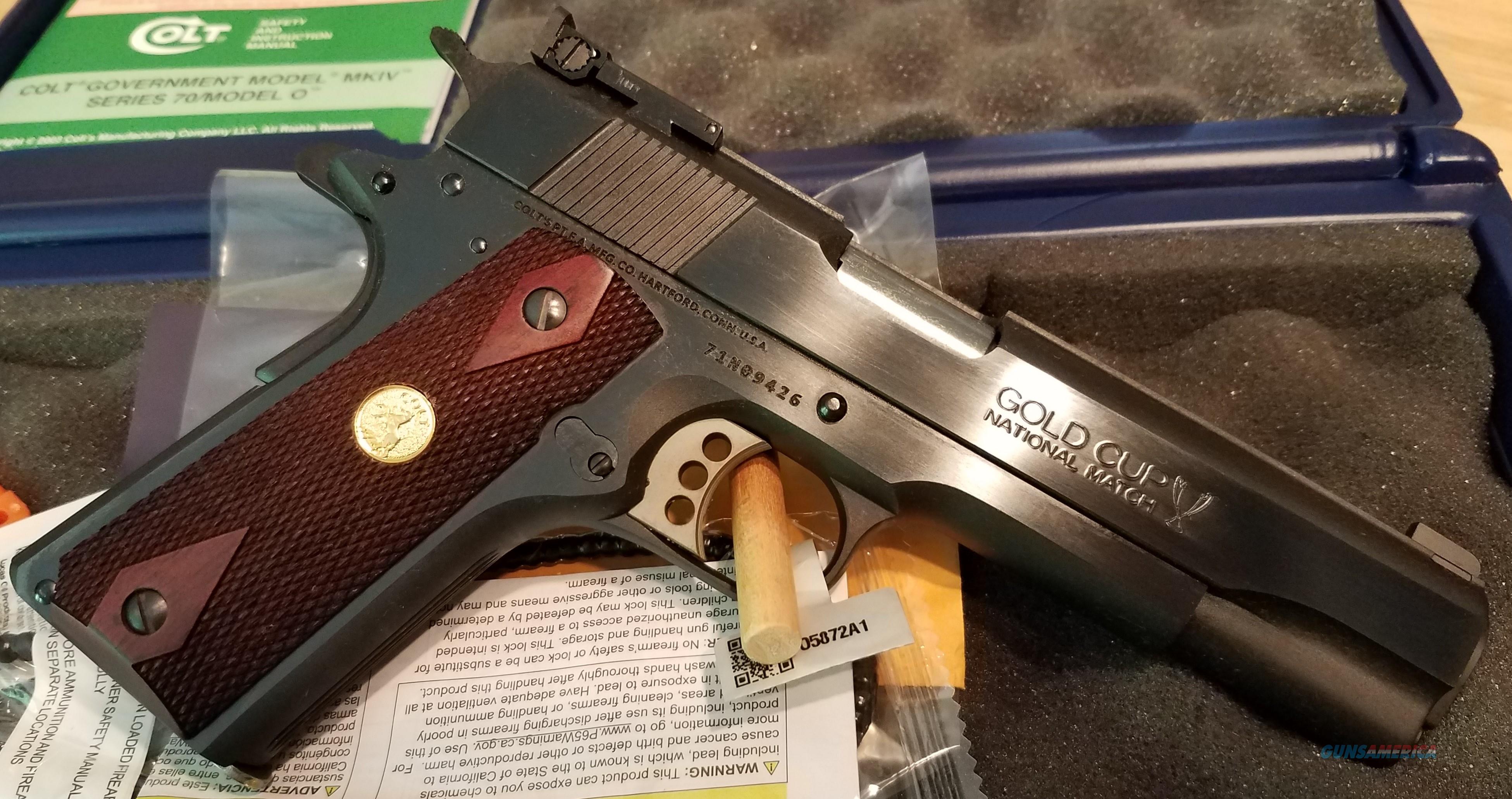 Colt's Gold Cup National Match Series 70 Pistol... for sale