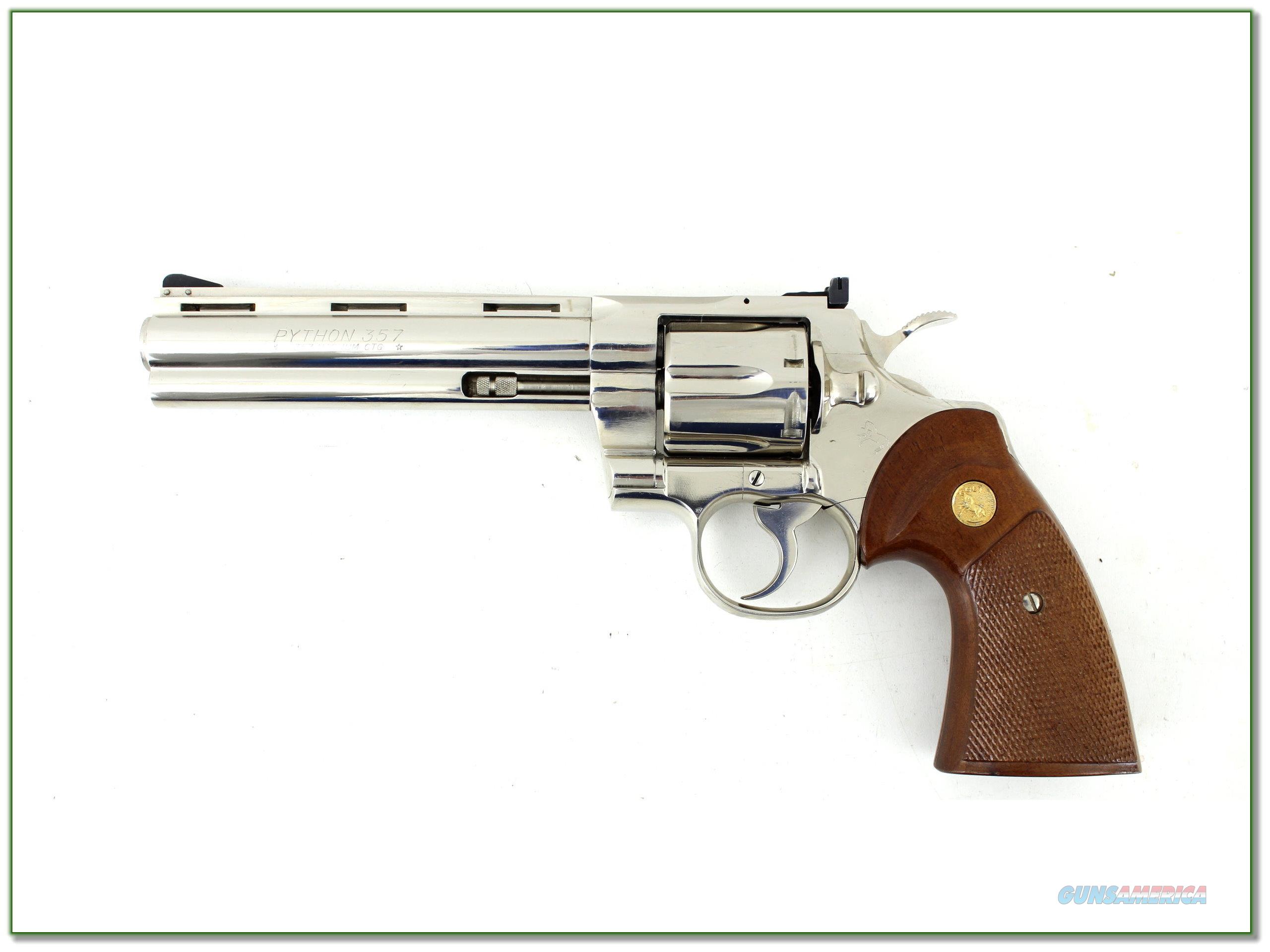 Colt Python 1975 made 6in Polished ... for sale at Gunsamerica.com ...