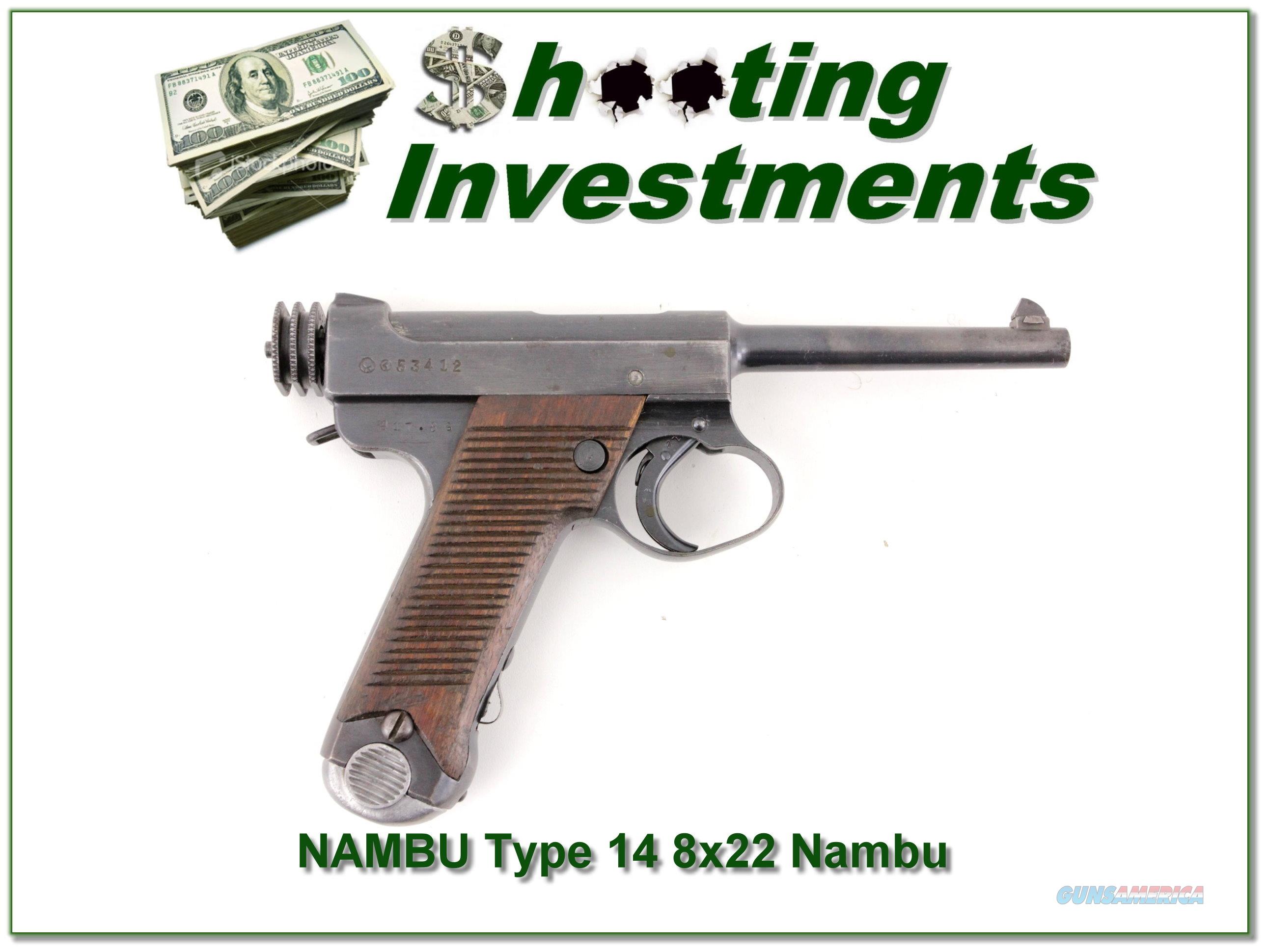 Japanese Type 14 NAMBU 8x22 Nambu for sale at Gunsamerica.com: 909501702