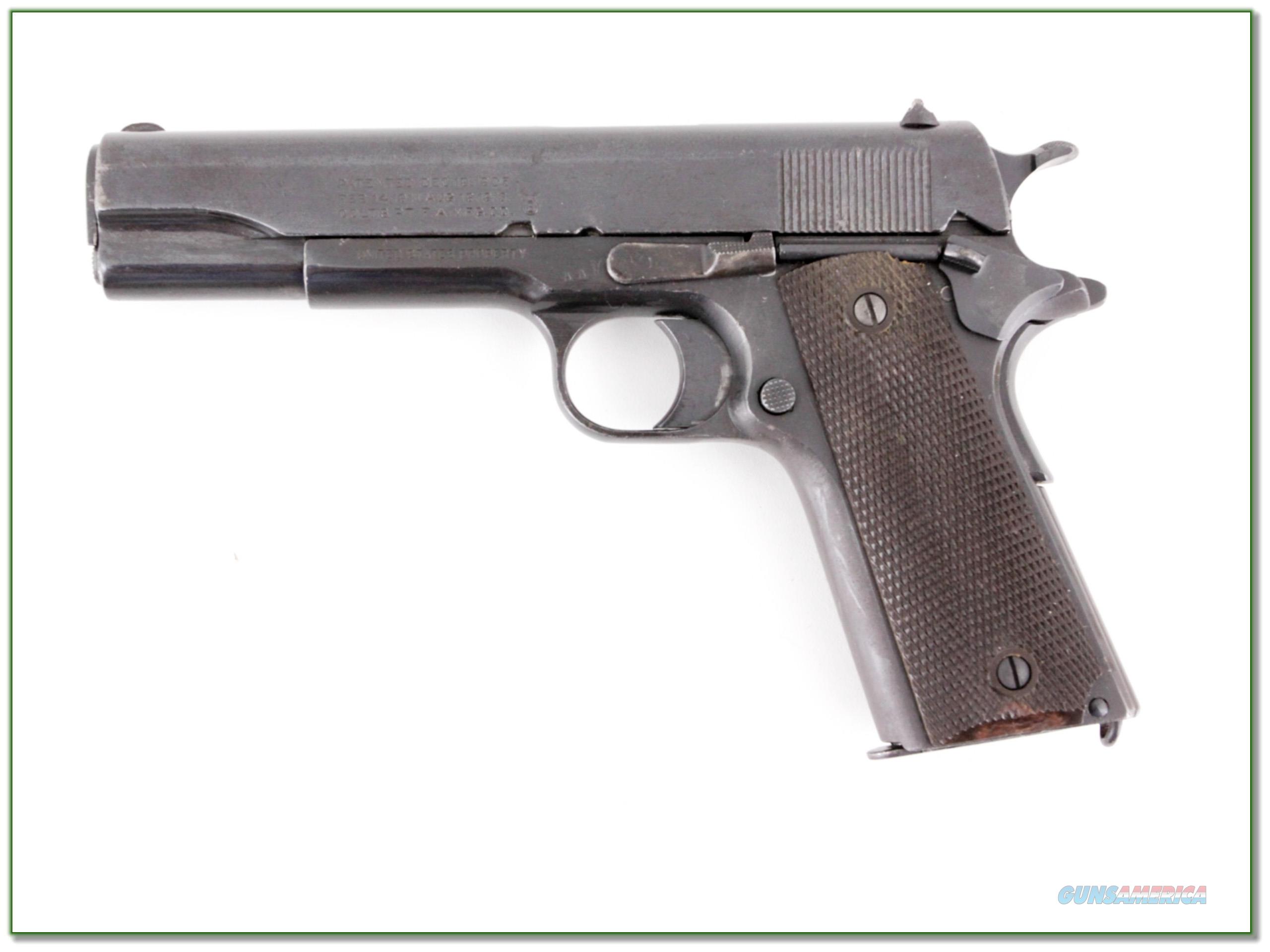 Colt 1911 WW1 made in 1918 original... for sale at Gunsamerica.com ...