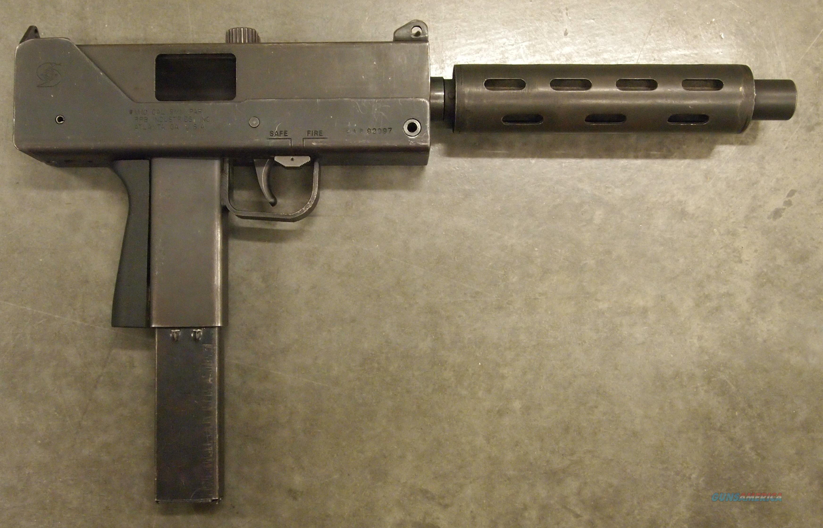 RPB INDUSTRIES M-10 OPEN BOLT 9MM for sale at Gunsamerica.com: 953214152