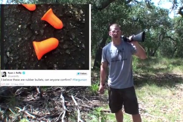 Earplugs aka 'rubber bullets' fired from shotgun
