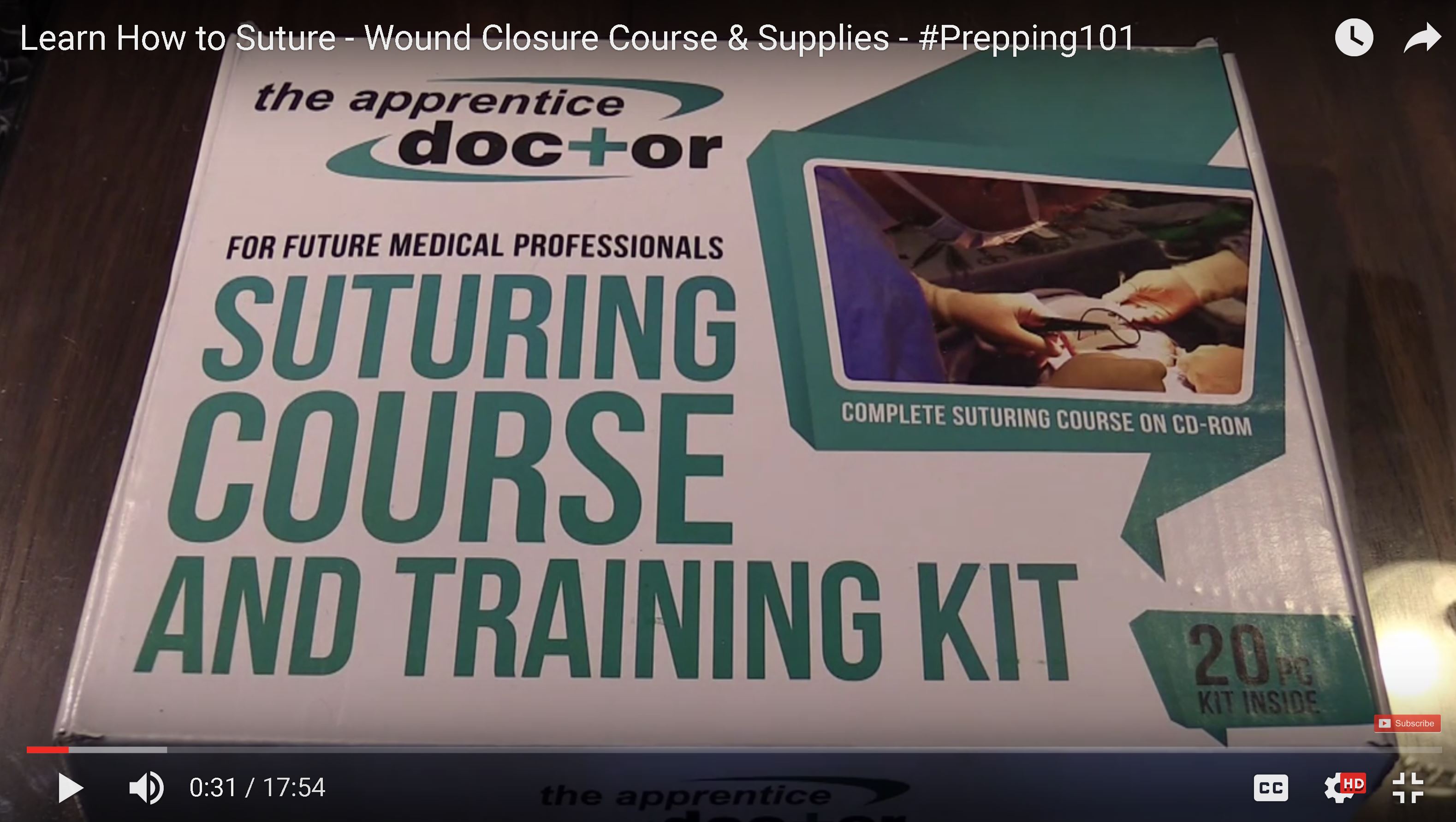 Prepping 101 Learn To Suture Wound Closure Course Supplies