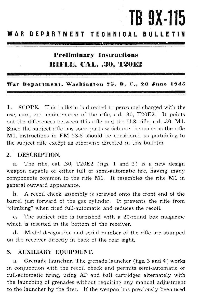 MilSurp: A Full-Auto Garand? The Secret World War II-Era T20 Rifle.