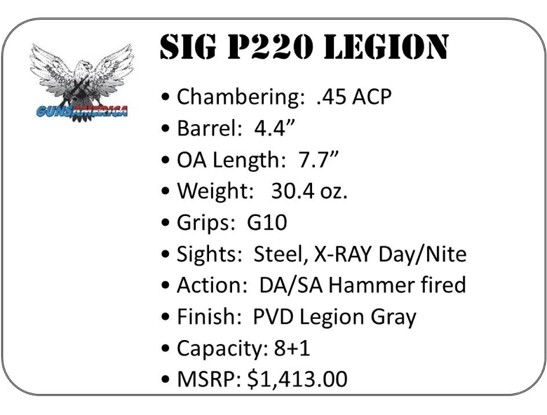 SIG Sauer’s Flagship Legion Pistol Goes Big-Bore! The P220 Legion in ...