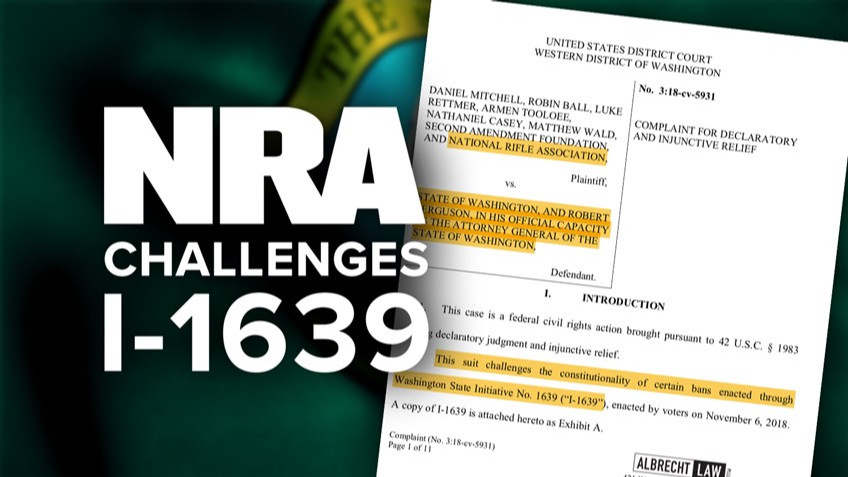 NRA and Second Amendment Foundation File Suit in Washington
