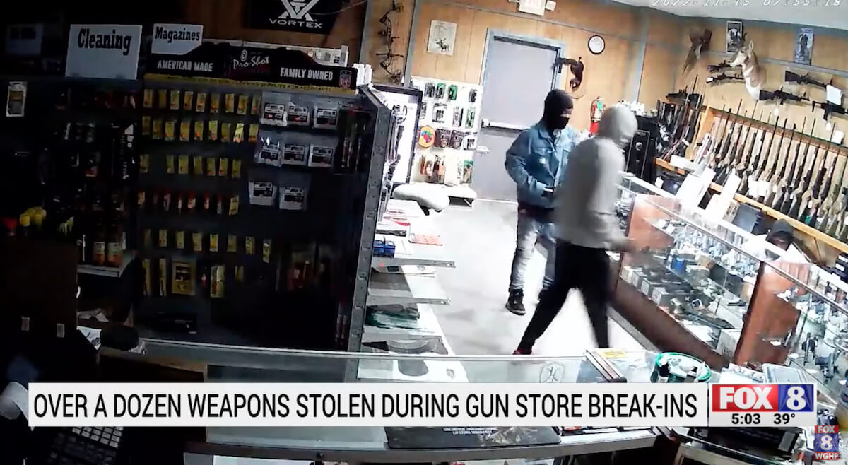 VIDEO: Gun Store Robbed for the Second Time, Suspect Came In Through ...