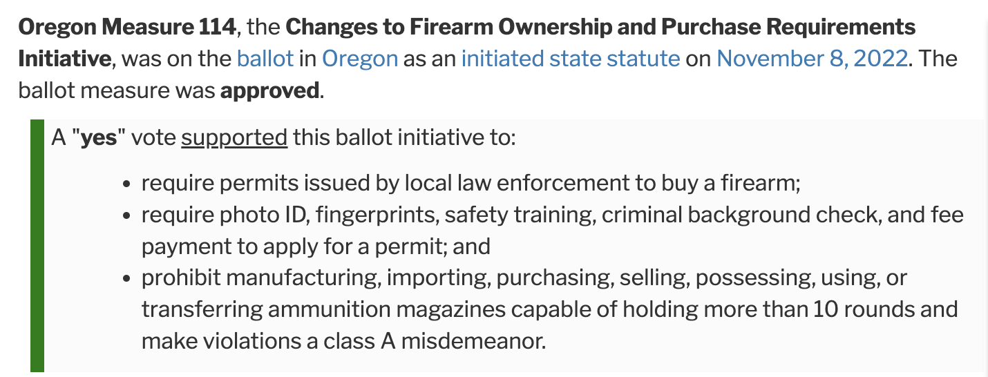 The Rollout of Oregon's Ballot Measure 114 is a Total Disaster, Here's ...