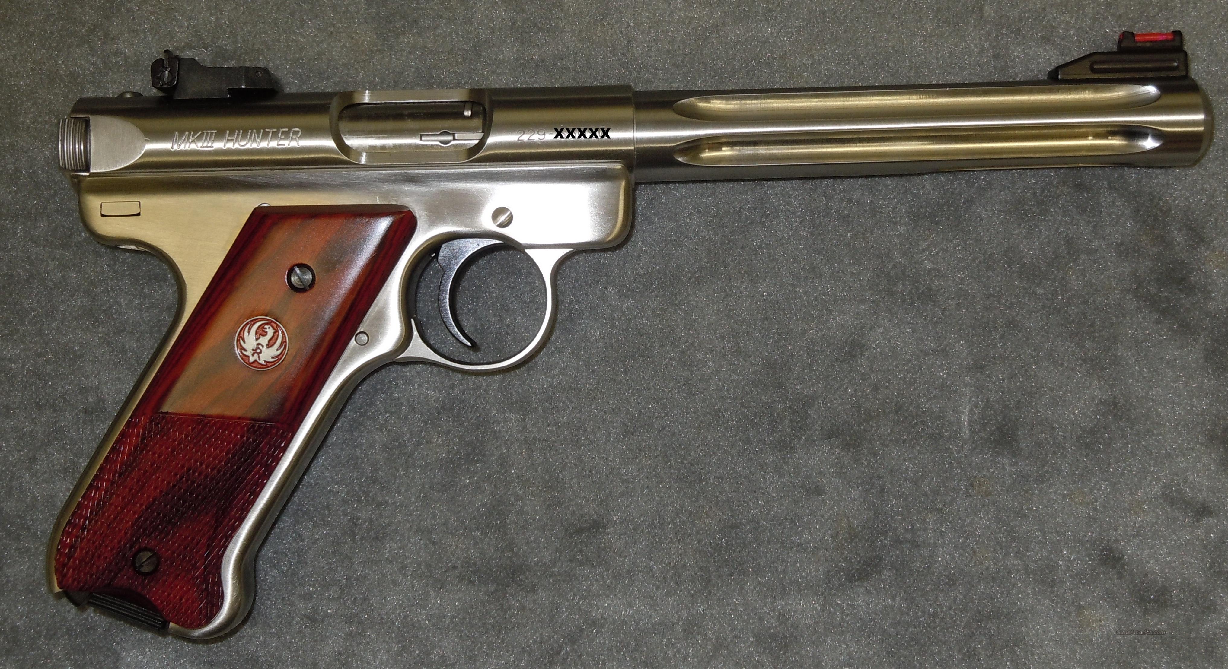RUGER MKIII HUNTER 22LR PISTOL STAINLESS, 6.88"... for sale