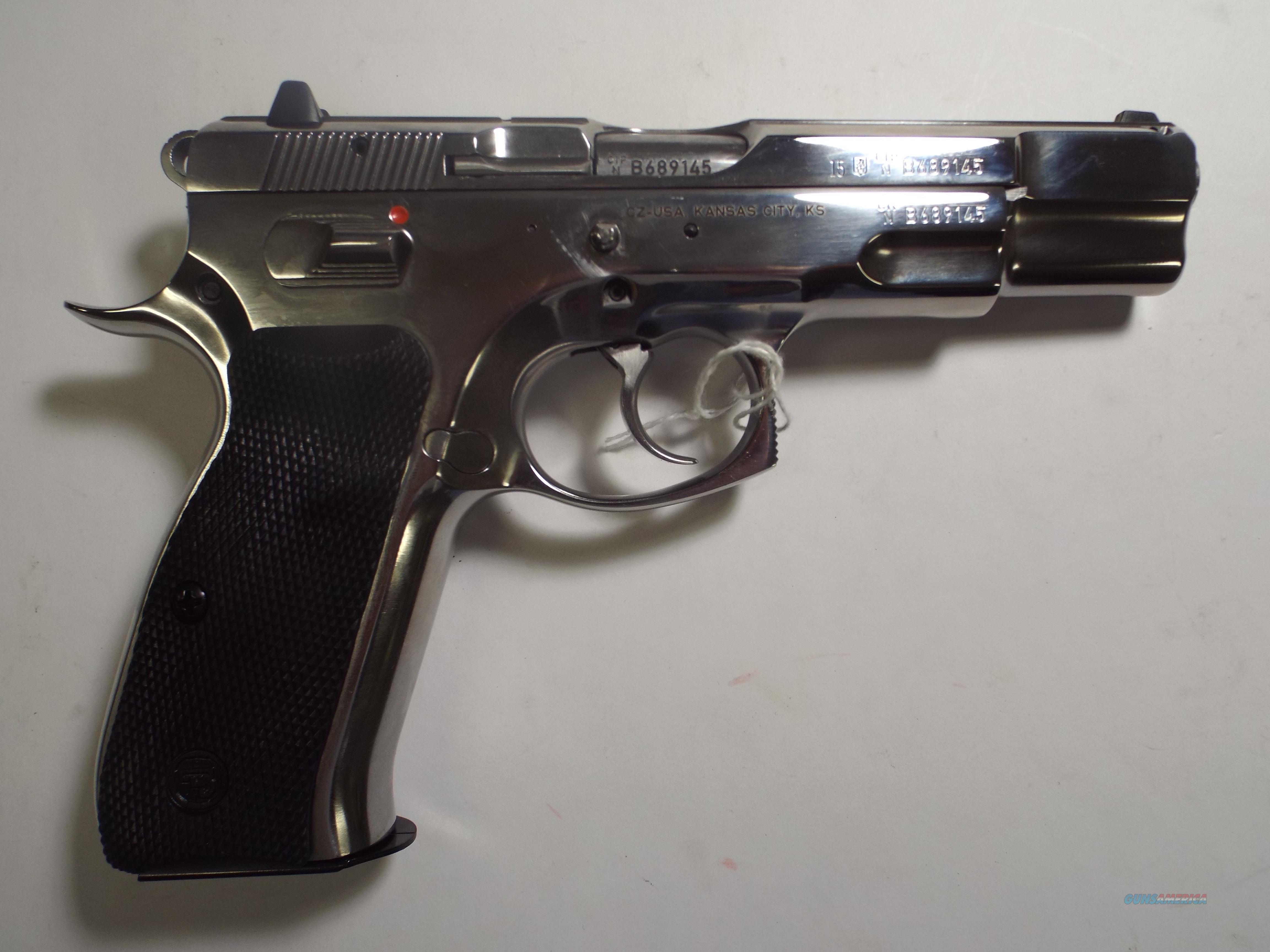 BEAUTIFUL CZ 75 B IN POLISHED STAINLESS 9MM for sale
