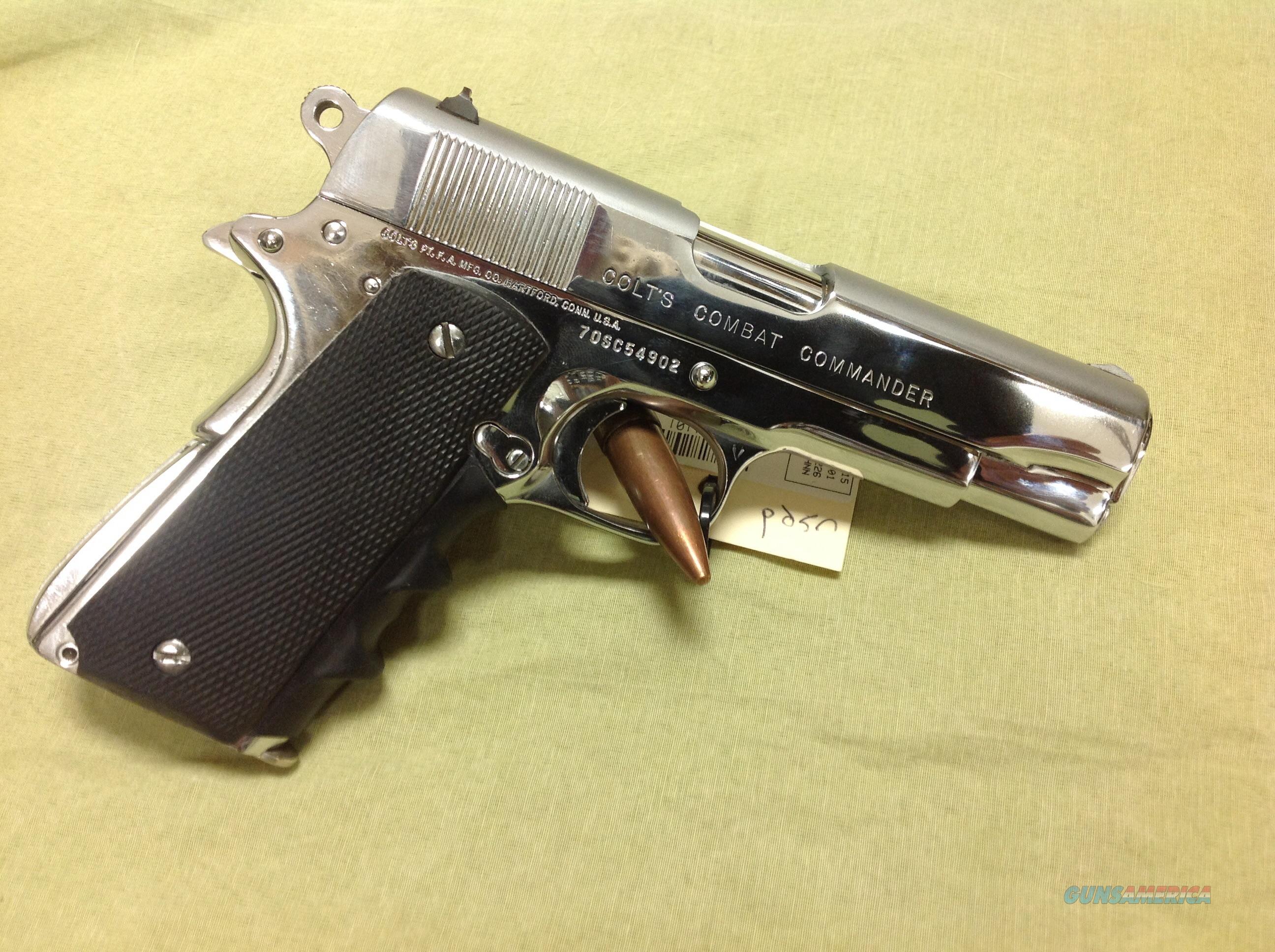 Colt Combat Commander Series 70 45acp Chrome Plated