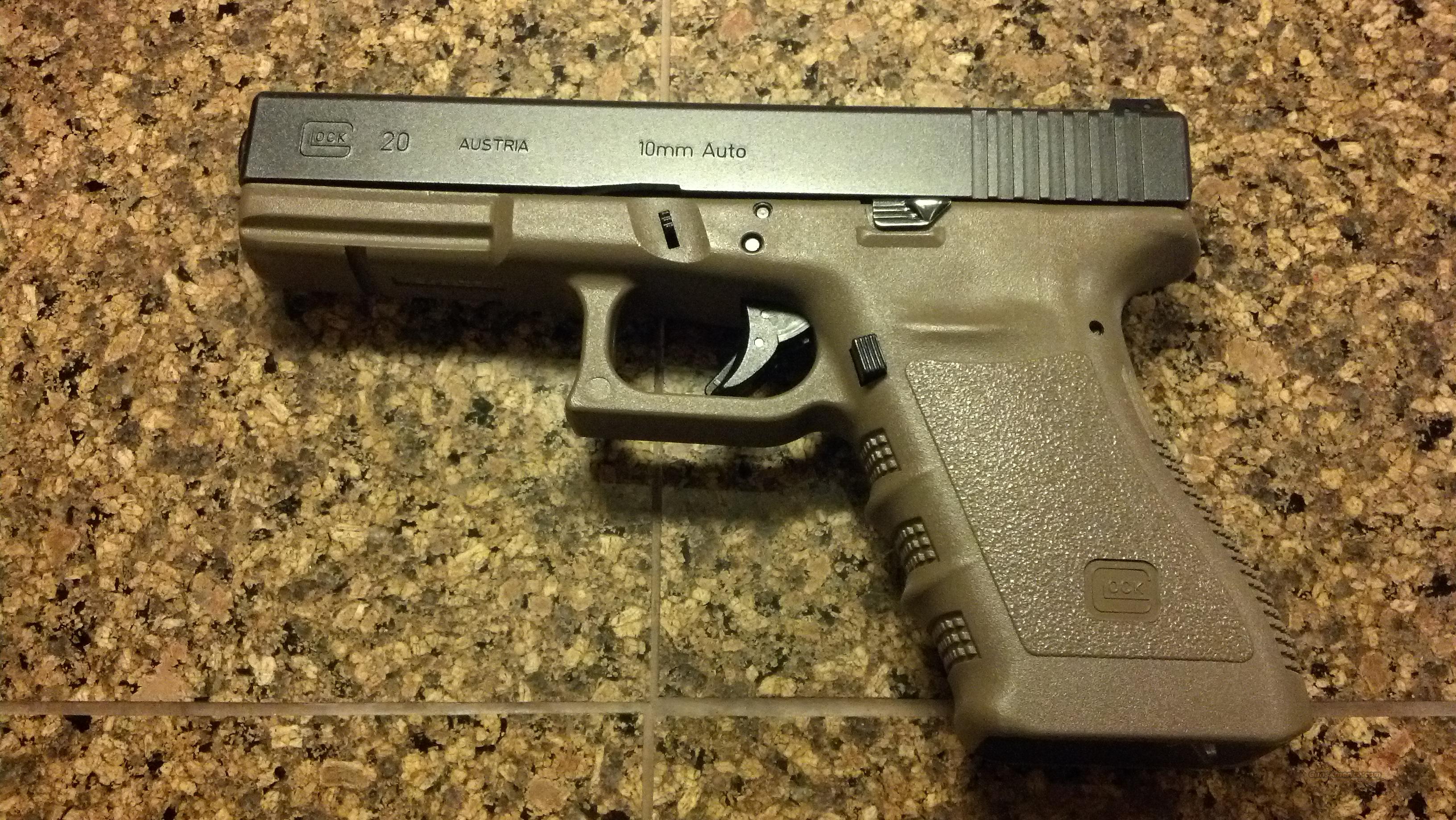 Glock 20 OD green olive drab 10mm 2 15 rd mag L... for sale