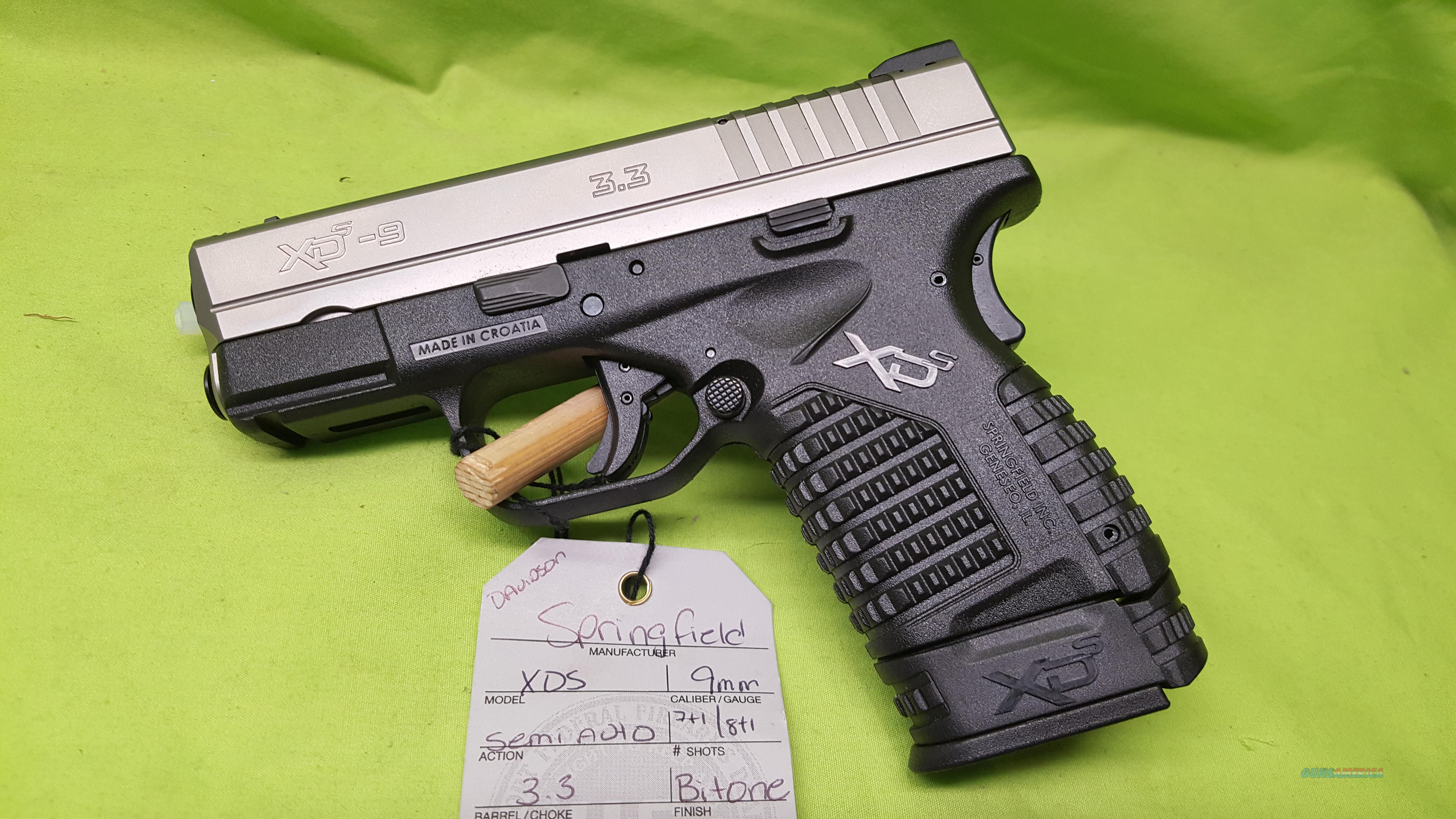 SPRINGFIELD XD-S XDS 9MM XD S 9 3.3" BI TONE SS... for sale