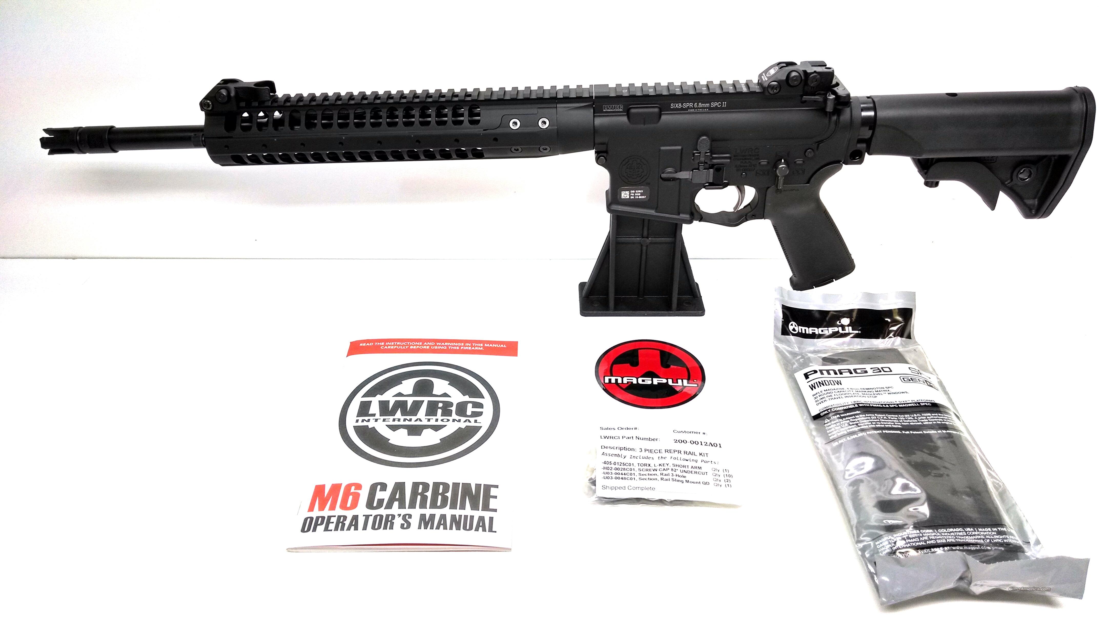 LWRC Six8 6.8mm SPC M6.8-SPR 16" Barrel Black for sale