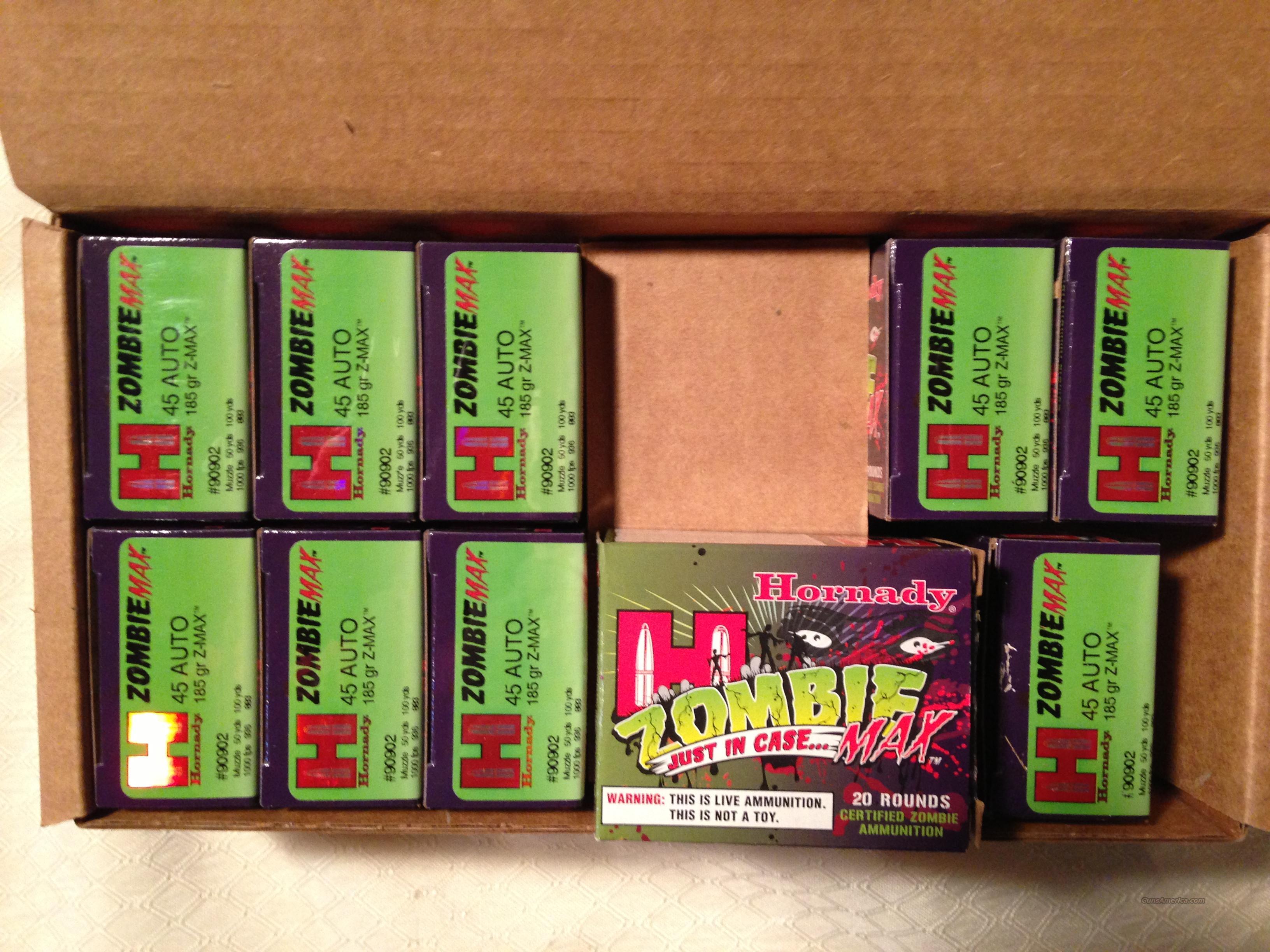HORNADY AMMO ZOMBIE .45ACP 185GR. Z-MAX for sale
