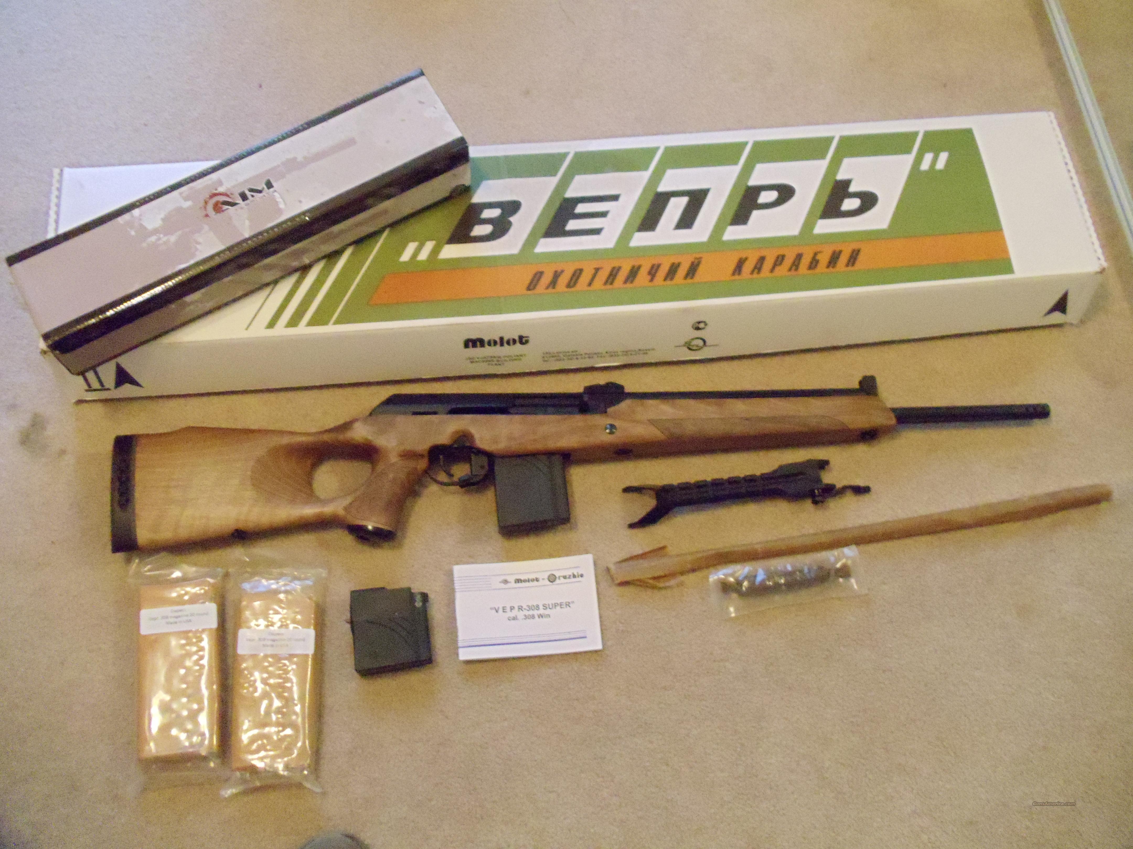 Super VEPR .308 sniper rifle with top rail, sco... for sale