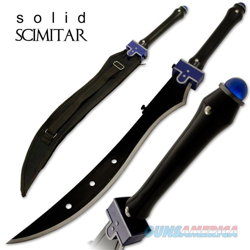 Blue Swinging Scimitar Sword with Sheath for sale