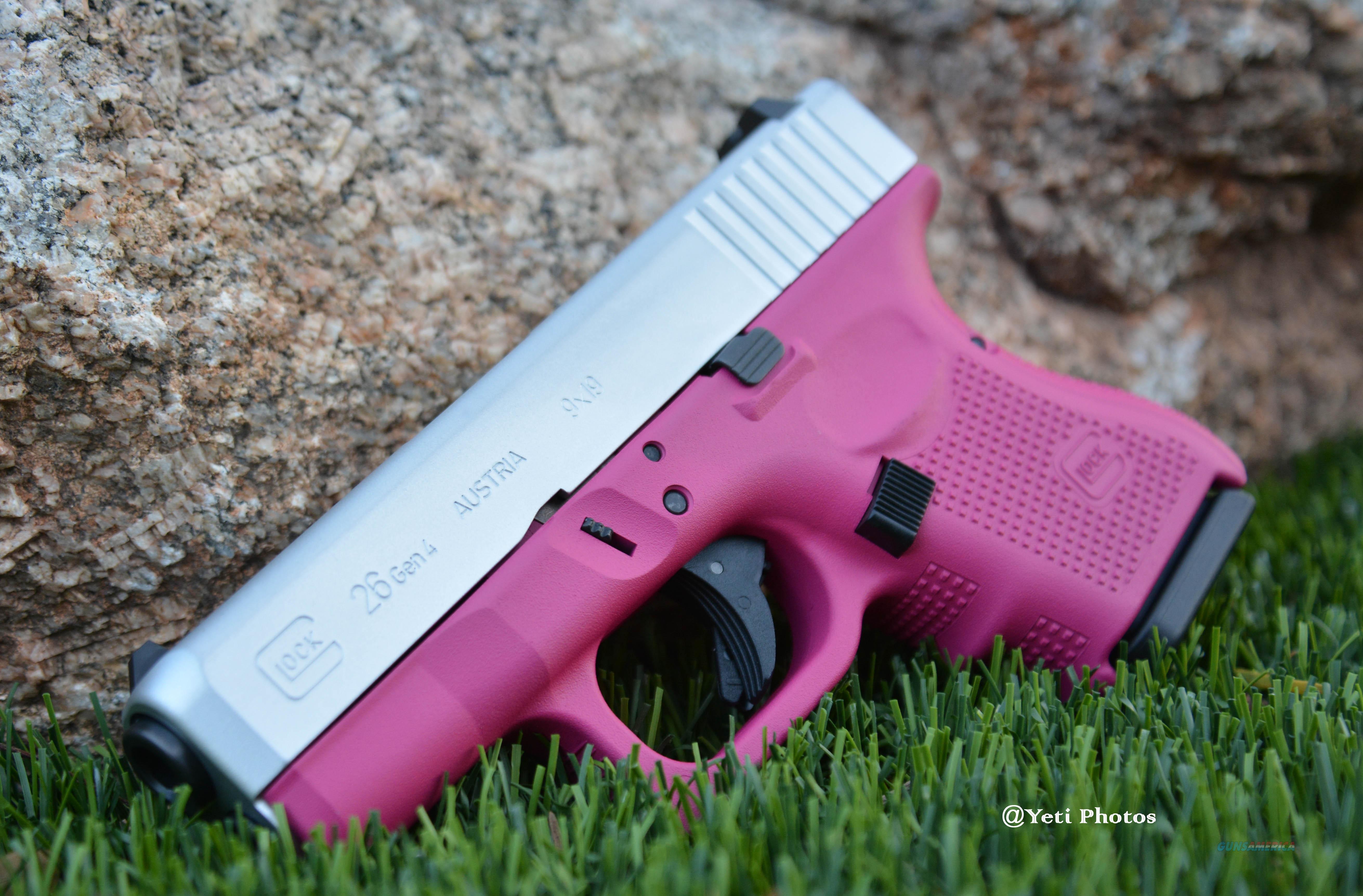 X-Werks Glock 26 G4 9mm Raspberry Pink and Sati... for sale
