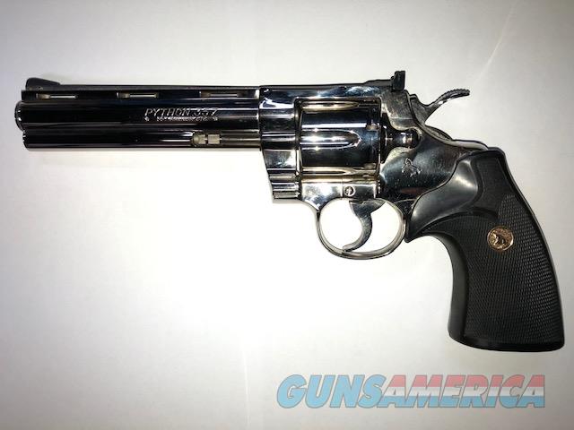 Colt Python, Nickel Finish, 6" Barrel, 1982 Pro... for sale