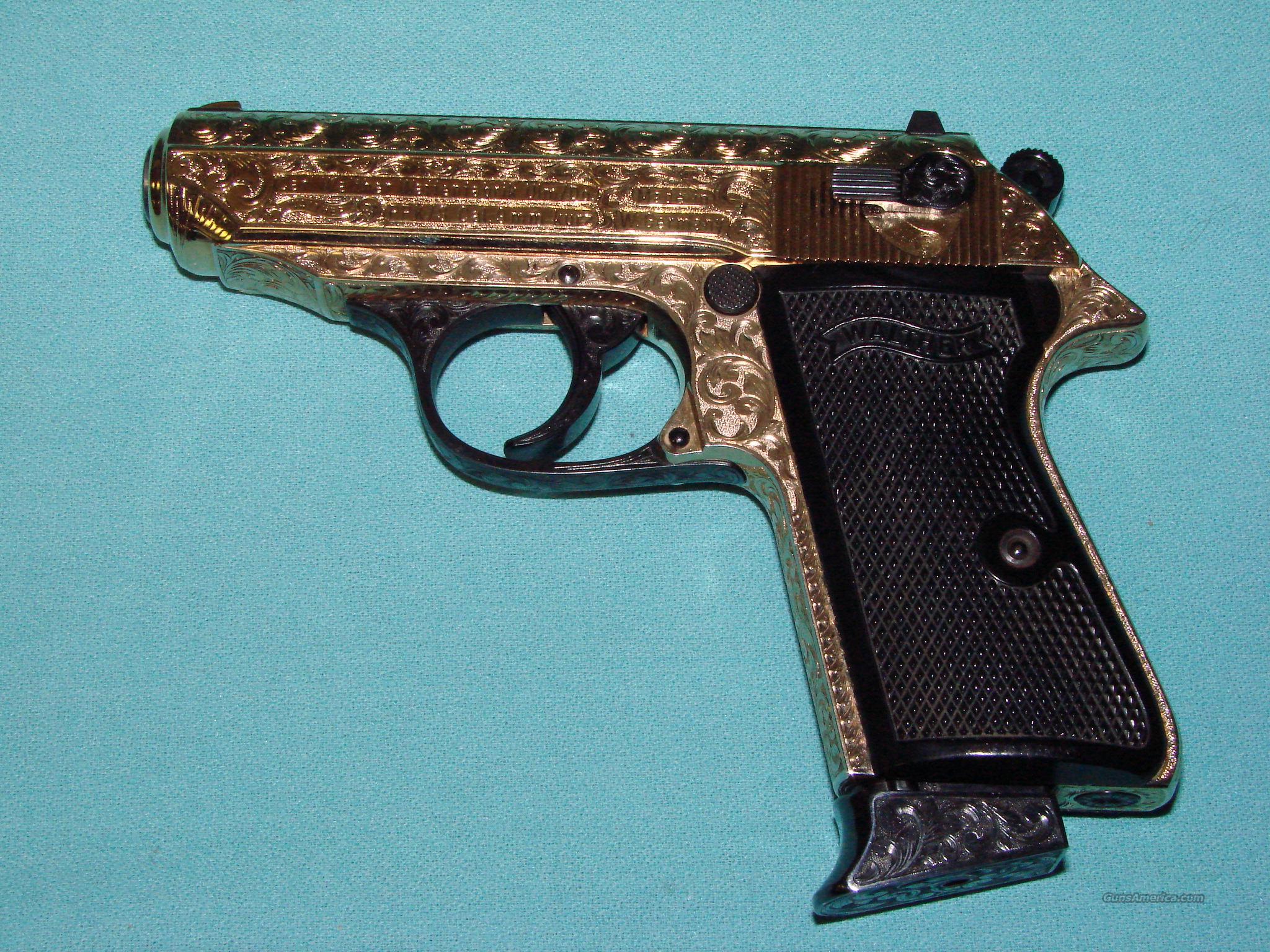 Walther PPKS 380 Gold Engraved for sale