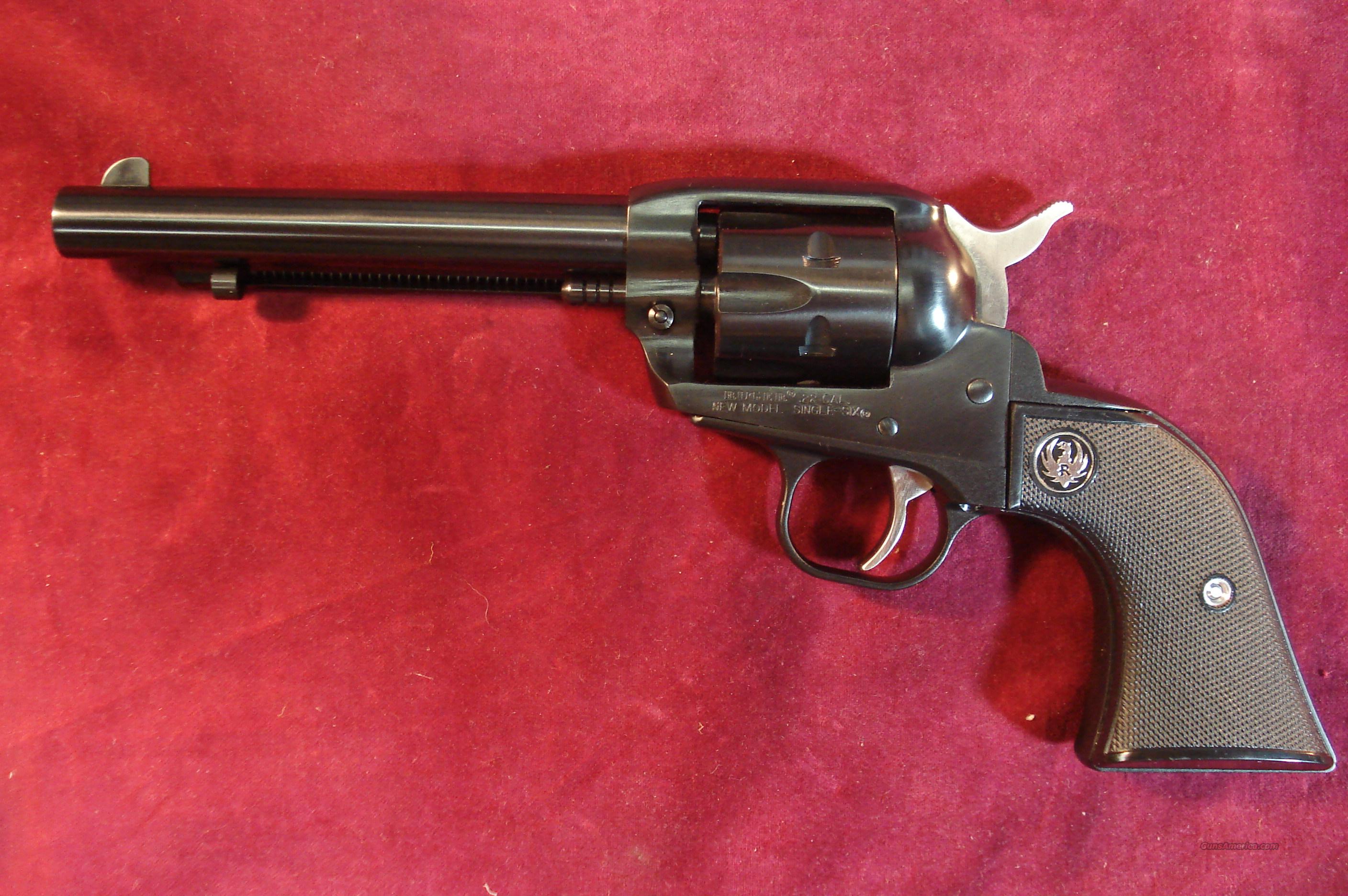 RUGER SINGLE SIX CONVERTIBLE 22LR/ 22MAG BLUED ... for sale