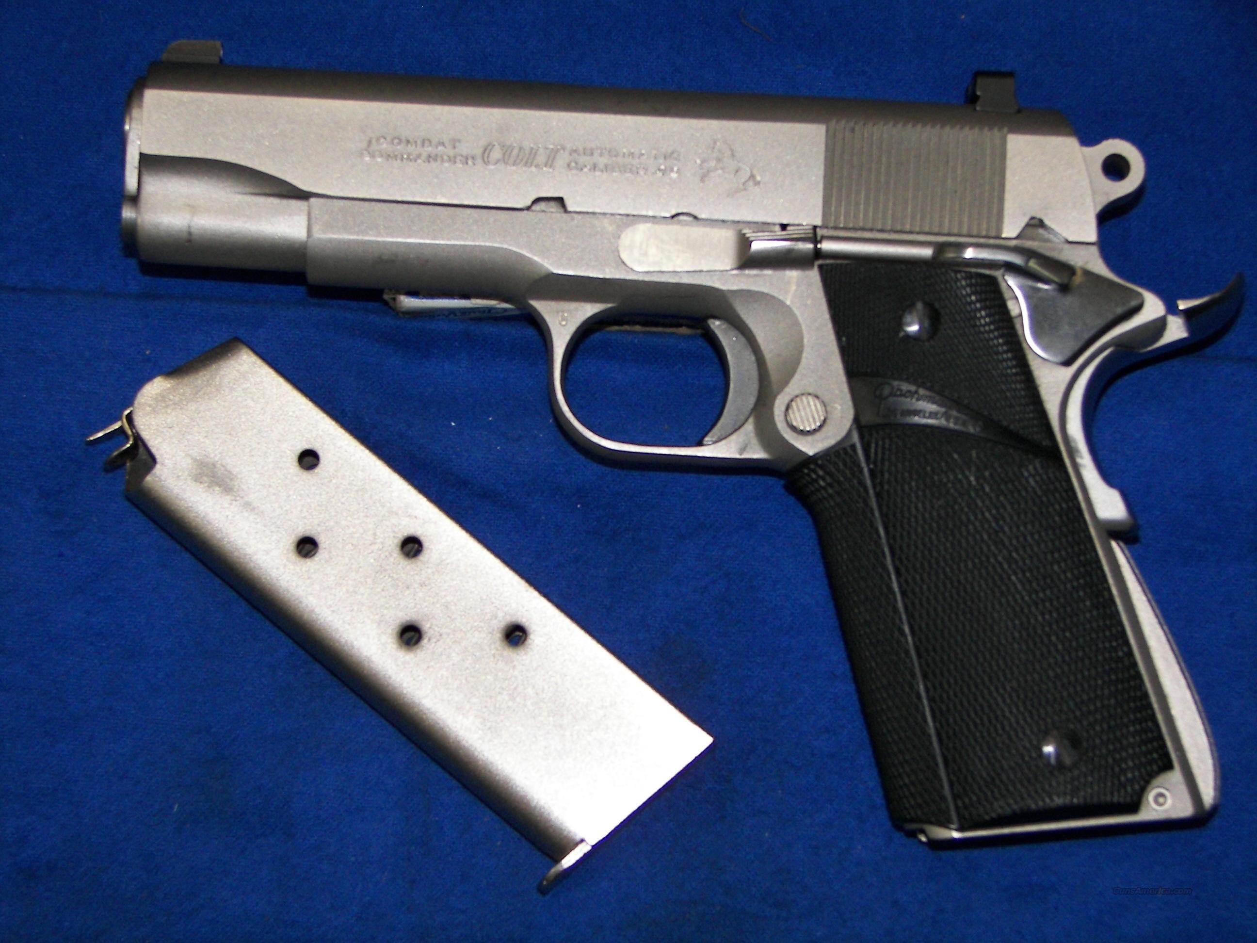 COLT COMBAT COMMANDER .45 ACP SATIN NICKEL SERI... for sale