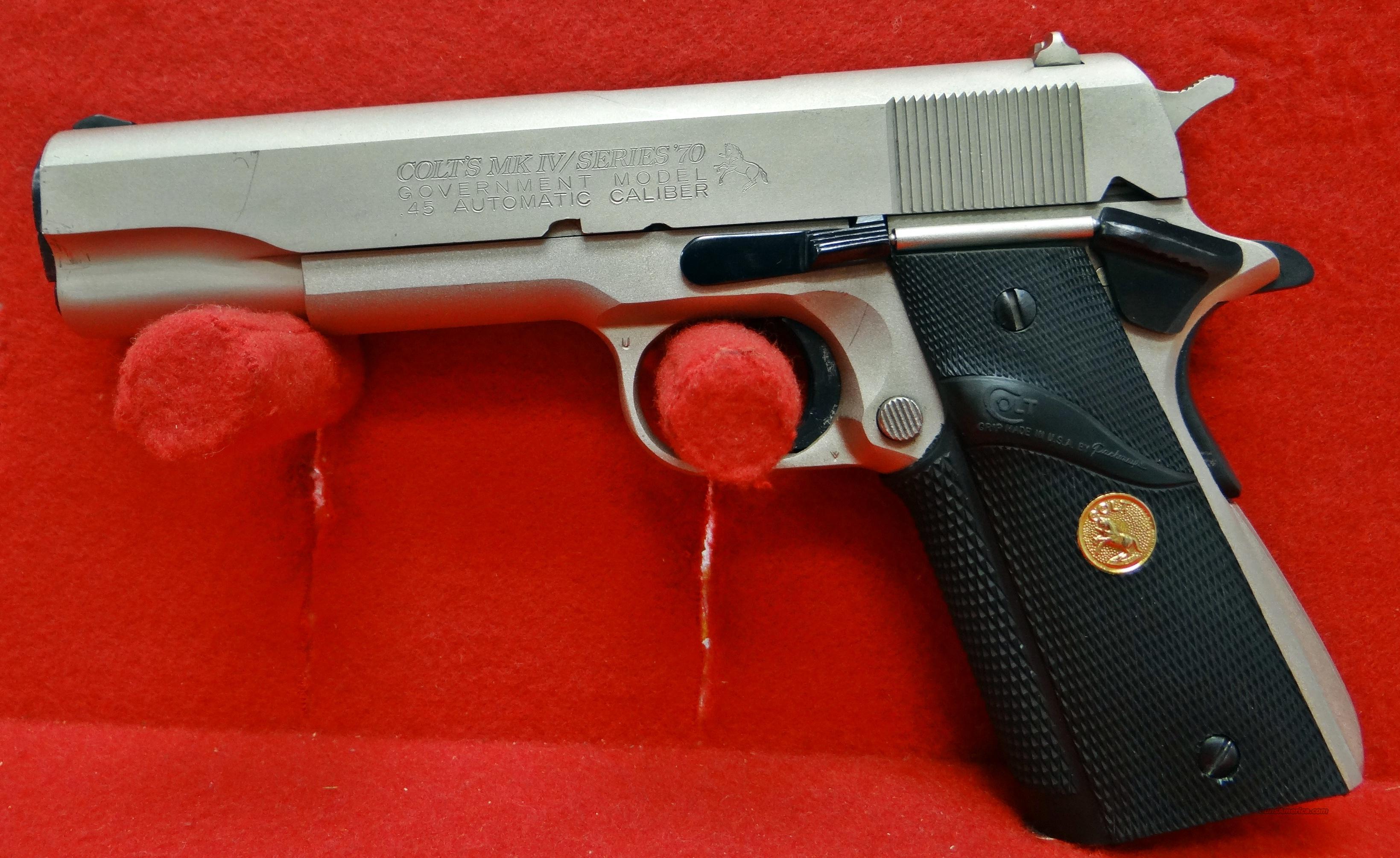 COLT MK IV/SERIES '70 SATIN NICKEL for sale