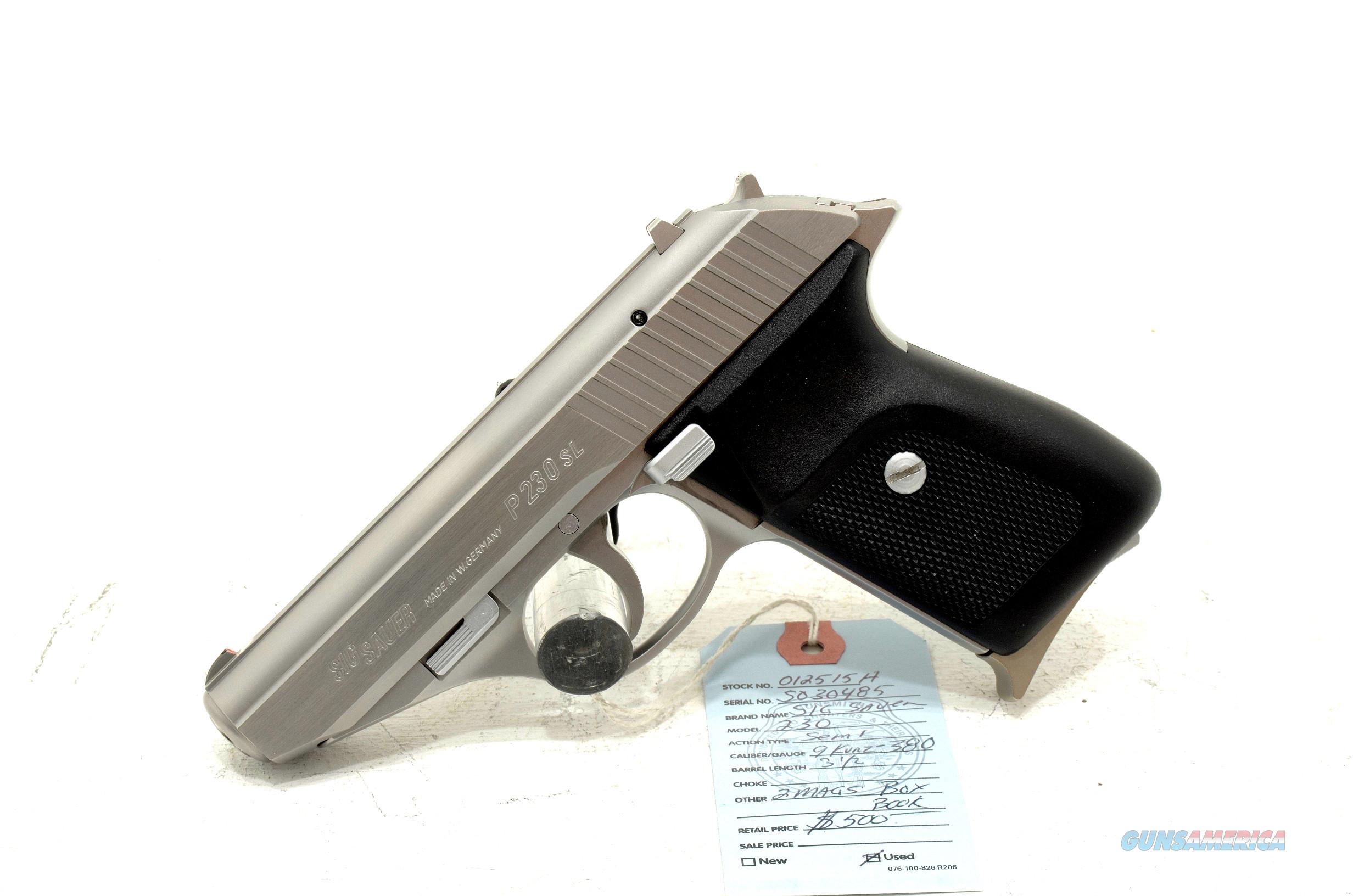 SIG SAUER P230 .380 / 9mm KURZ for sale