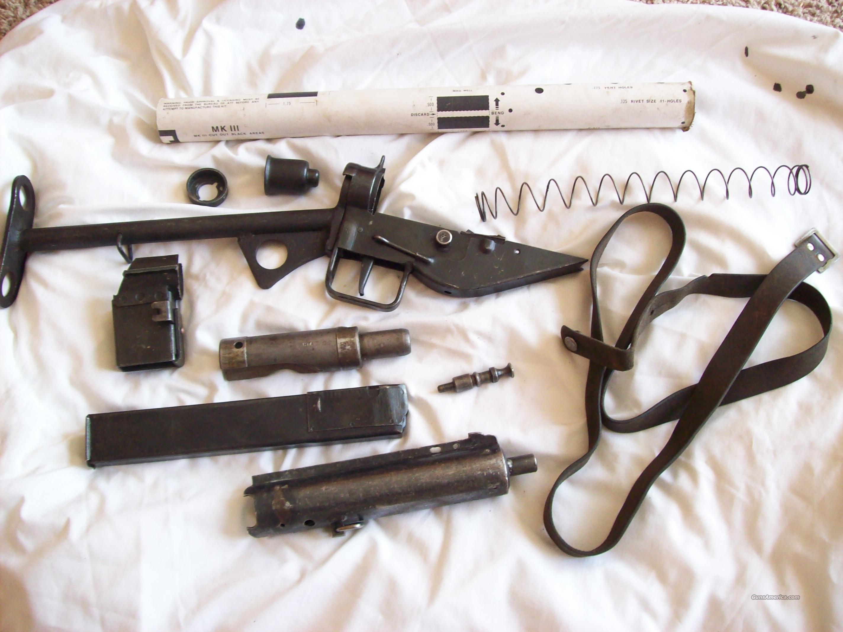 Vintage Sten Mark III machine gun kit for sale